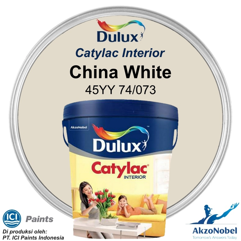 Jual CAT DULUX CATYLAC INTERIOR 5 KG - CHINA WHITE 45YY 74/073 | Shopee ...