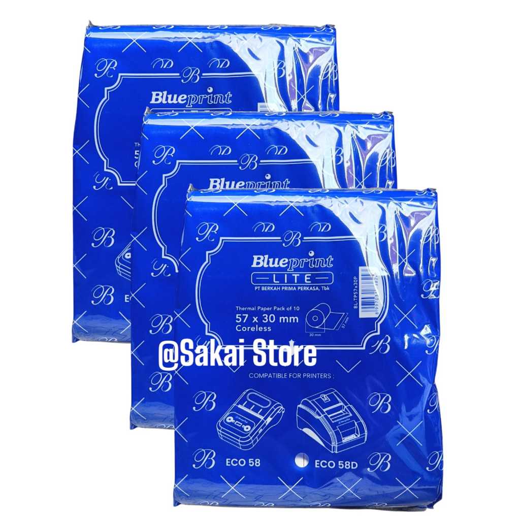 Jual 1 Roll Kertas Thermal Kasir Merk BLUEPRINT Ukuran 57x30 mm ...