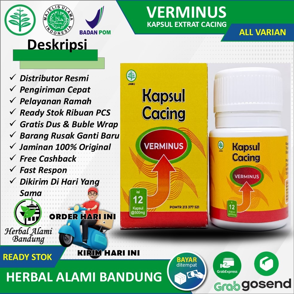 Jual Kapsul Verminus Extrak Cacing Tanah - Obat Typhus Tipus Tipes dan ...