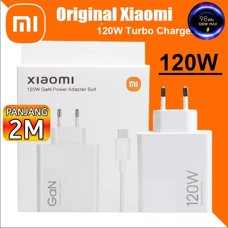 Jual Xiaomi 120 Watt Charger Usb Type C 2 Meter Cable 6A HyperCharge ...