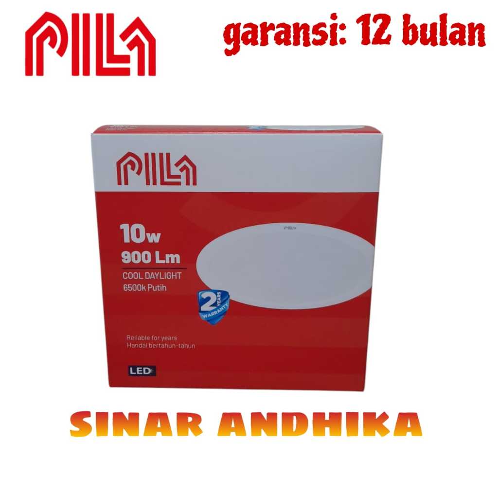 Jual Lampu LED Downlight Panel 10 Watt Pila-Warna Putih | Shopee Indonesia