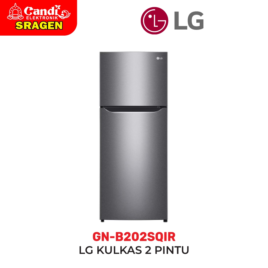 Jual LG Kulkas 2 Pintu 202 Liter No Frost - GN-B202SQIR | Shopee Indonesia