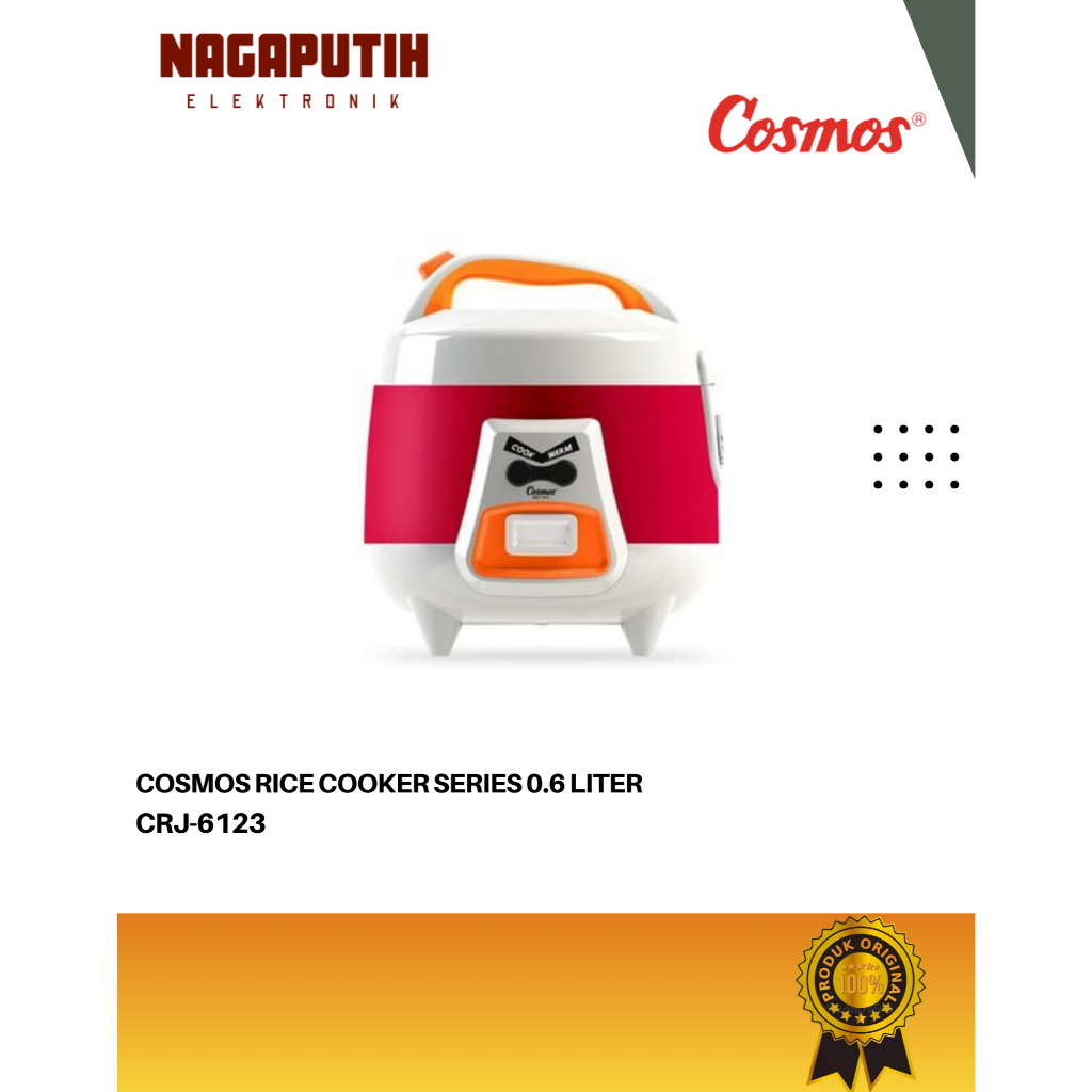 Jual Cosmos Magic Com 0.6 Liter CRJ-6123 Rice Cooker Harmond | Shopee ...