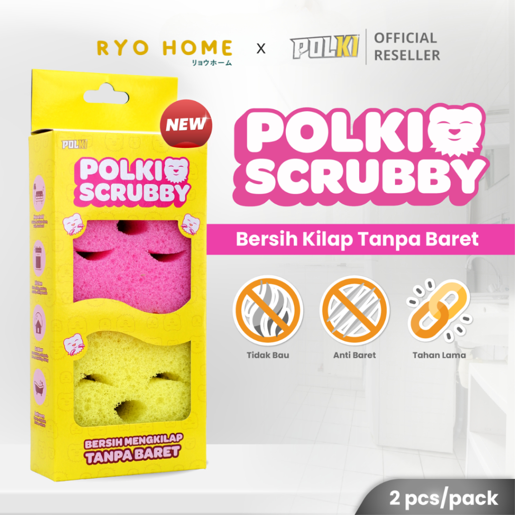 Jual Ryo Home - POLKI SCRUBBY Sabut Spons Scrub Cuci Piring Multifungsi ...