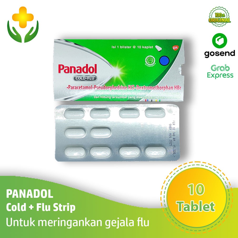 Jual Panadol Cold & Flu 10 Kaplet Obat Flu Batuk Pilek Panas Panadol ...