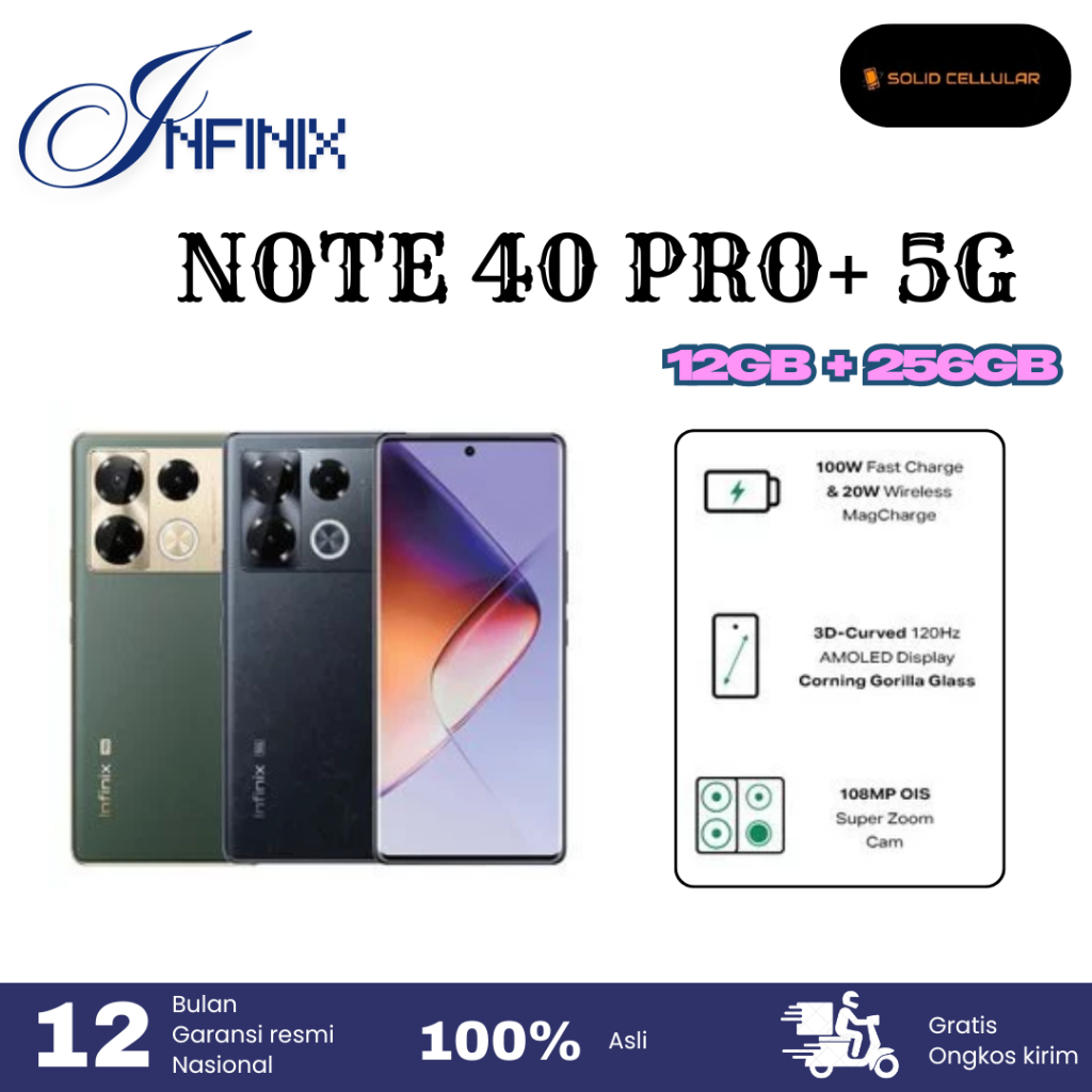 Jual infinix note 40 pro plus 5g 12/256 garansi resmi | Shopee Indonesia