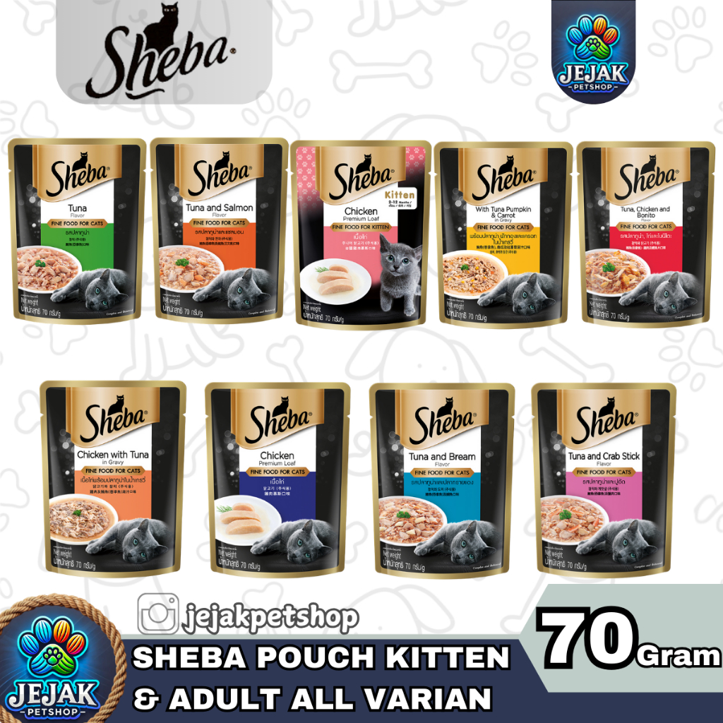 Jual SHEBA POUCH ALL VARIAN 70gr (MAKANAN BASAH KUCING) | Shopee Indonesia