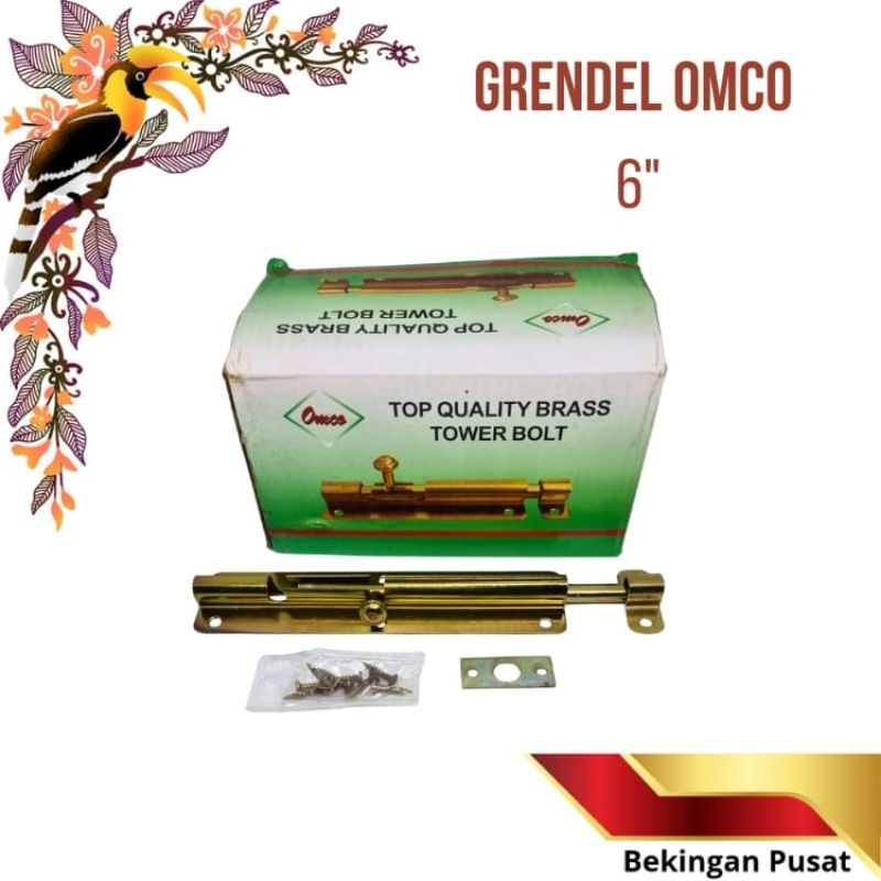 Jual Grendel Pintu OCP Besi OMCO 6 inch GOLD | Shopee Indonesia