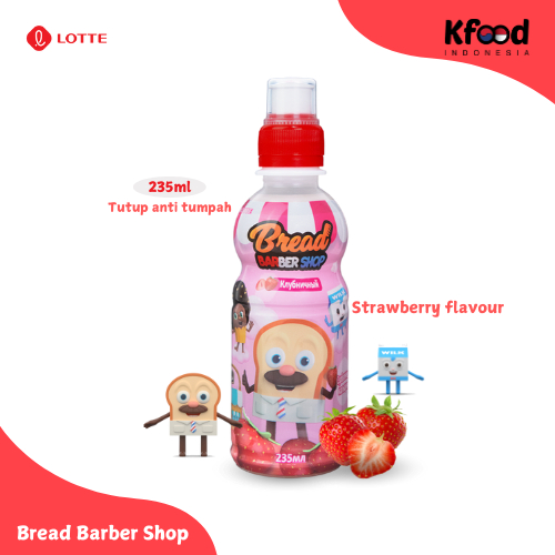 Jual Kfoodind - Lotte Bread Barbershop Strawberry 235ml | Shopee Indonesia