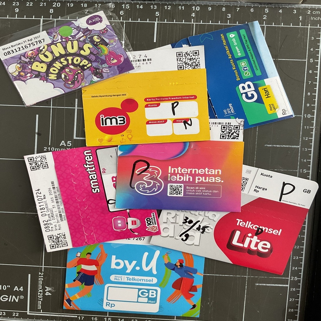 Jual Kartu Perdana All Operator TELKOMSEL AXIS XL INDOSAT IM3 BYU ...