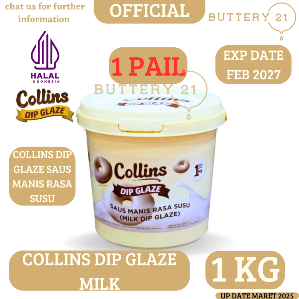 Jual COLLINS DIP GLAZE MILK 1 KG/COKELAT COLLINS/COLLINS SAUS MANIS ...