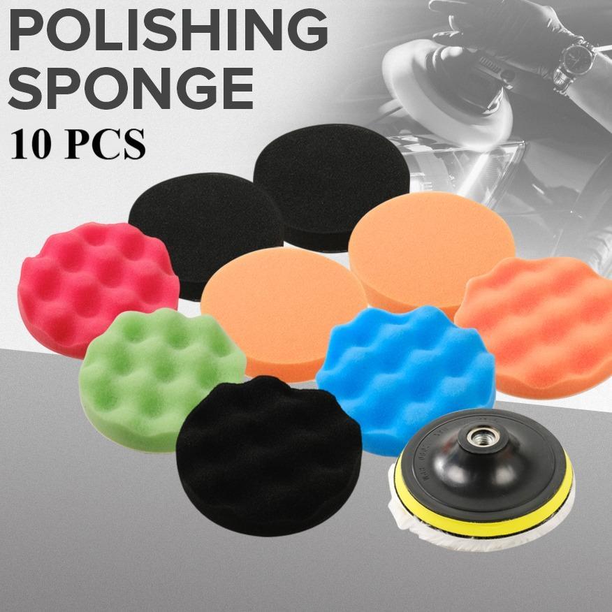 Jual Sponge Polishing Set Car Buffing Pads 5 Inch 10 PCS | Shopee Indonesia