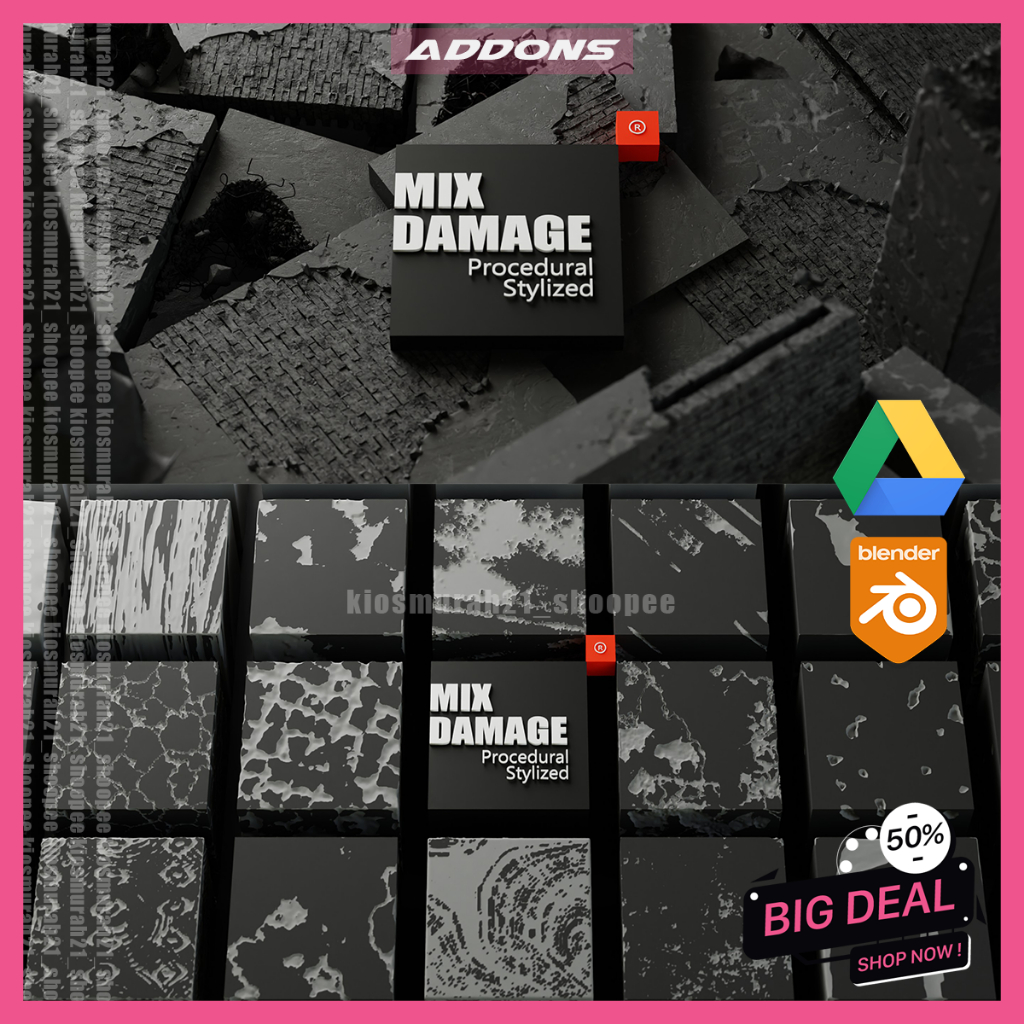 Jual Mix Damage 3D Blender addons Plugin Terbaru Blender 3D | Shopee Indonesia