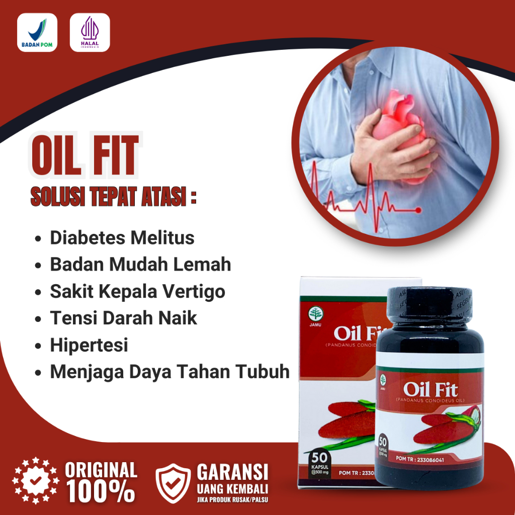 Jual Oil Fit Kapsul Oil Fit Untuk Diabetes Melitus dan Vertigo Dengan ...