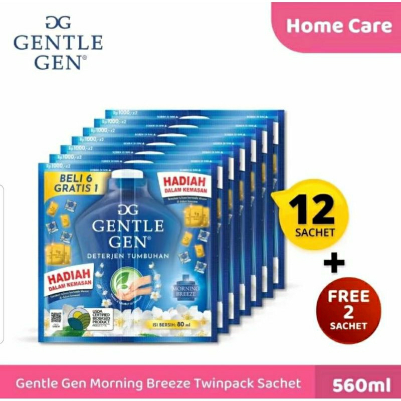 Jual Gentle Gen | Detergen Cair | 1 Renceng isi 14 sachet | Shopee ...