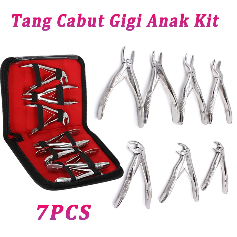 Jual Dental Forceps Children's Tooth Extraction Forceps Pliers 7pcs/Kit ...