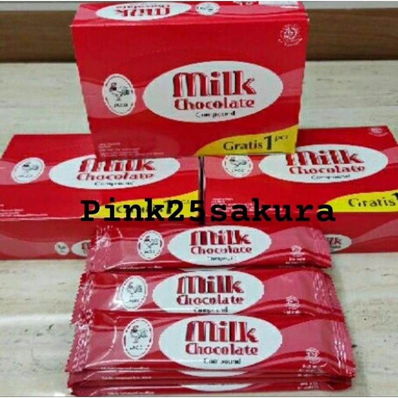 Jual coklat jadul ayam jago milk chocolate compound isi 12pcs x12gr ...