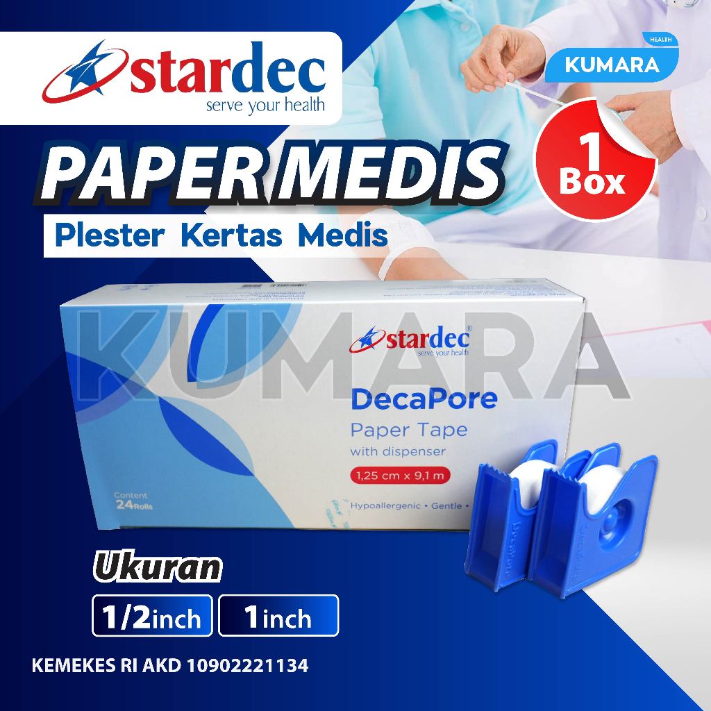 Jual STARDEC - Decapore Plester Kertas Dispenser / Paper Tape BOX ...