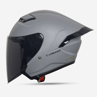 Jual Helm Half Face HKM Cosmo Terbaru Visor Hitam Free Spoiler (SNI ...