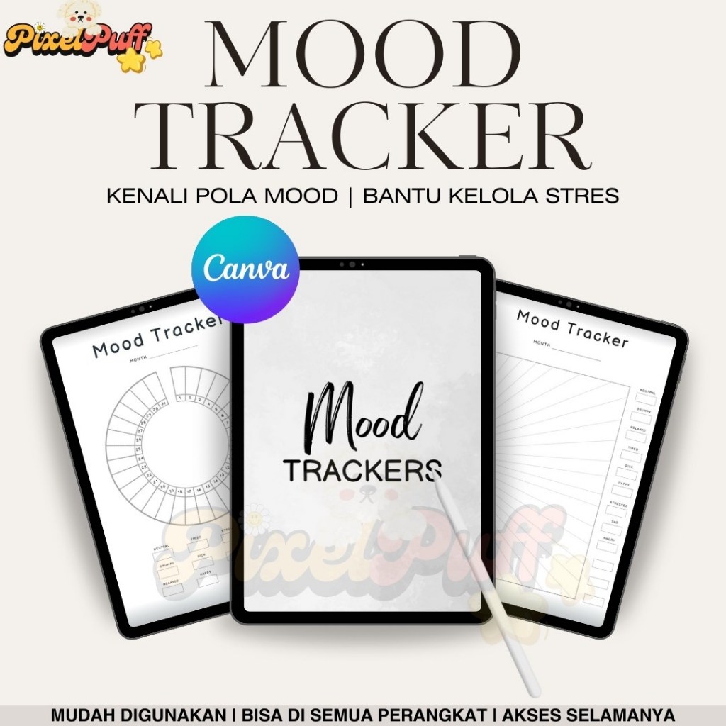 Jual Mood Tracker | Template Mood Tracker Canva | Kenali Pola Mood ...