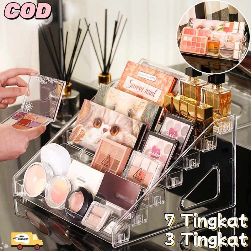 Jual Rak Akrilik 7 Tingkat /Rak Kosmetik Acrylic Grid / Rak Cosmetic ...