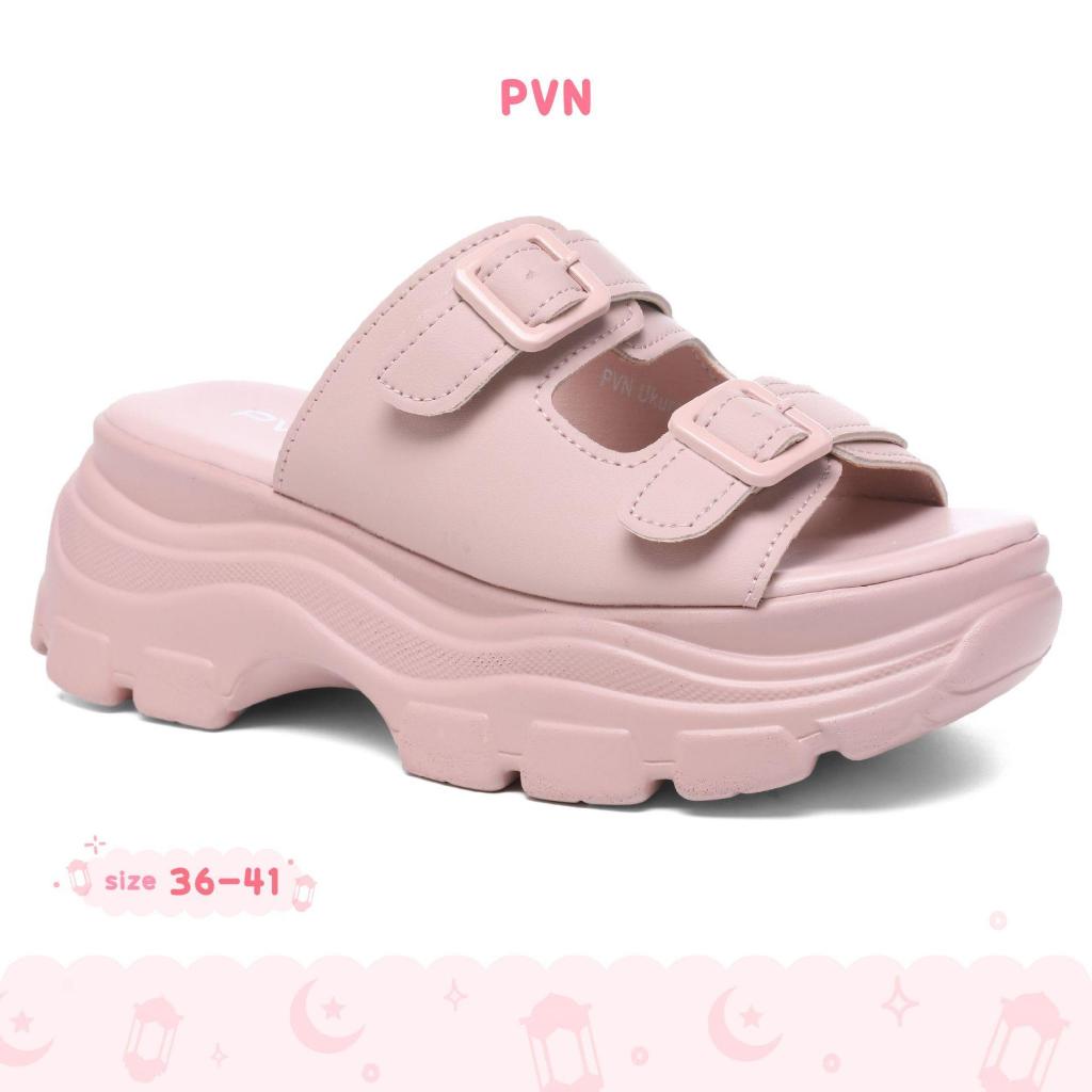 Jual PVN Aran Sandal Wanita Tali Pink Krem 217 | Shopee Indonesia