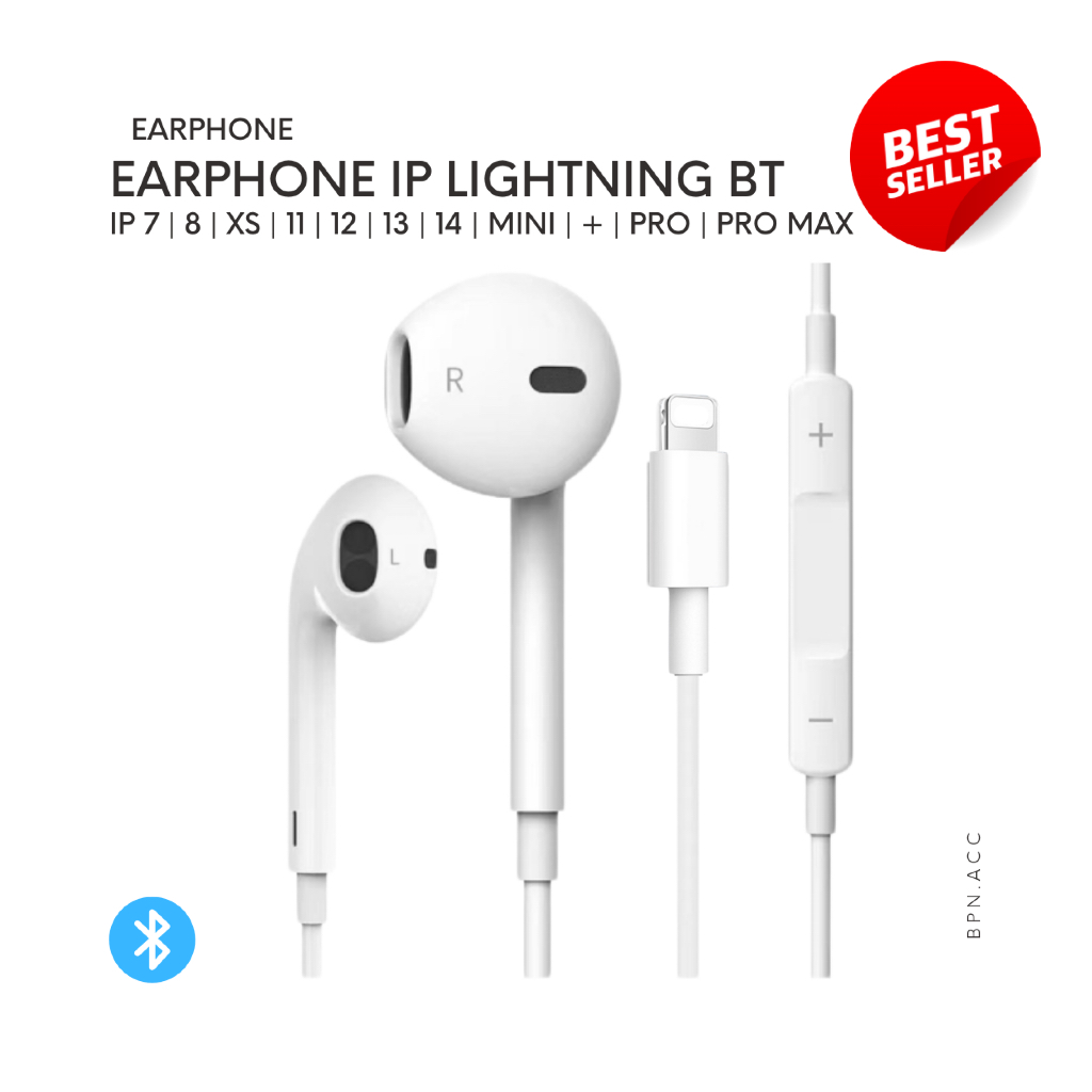 Jual Earphone Headset Lightning Connector Premium | Shopee Indonesia