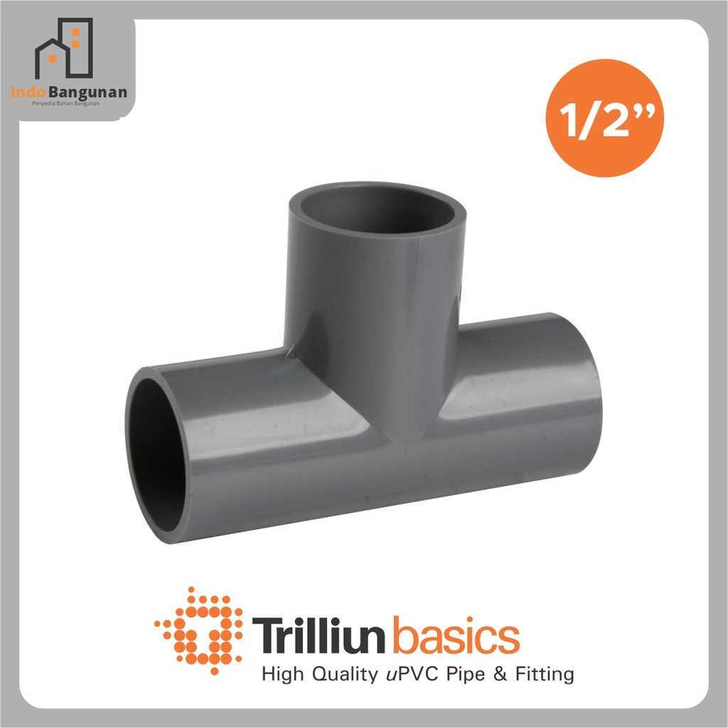 Jual Sambungan Pipa 1/2" Pipa TEE 1/2" TRILLIUN - T Cabang tiga sambungan paralon pipa pvc ...