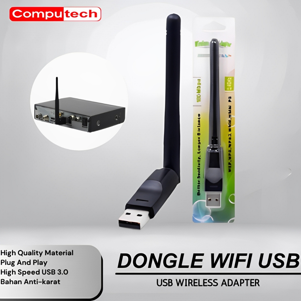 Jual Dongle WiFi Wireless Antena USB Adapter IEEE 802.11 b/g/n 150Mbps for STB / Set Top Box ...