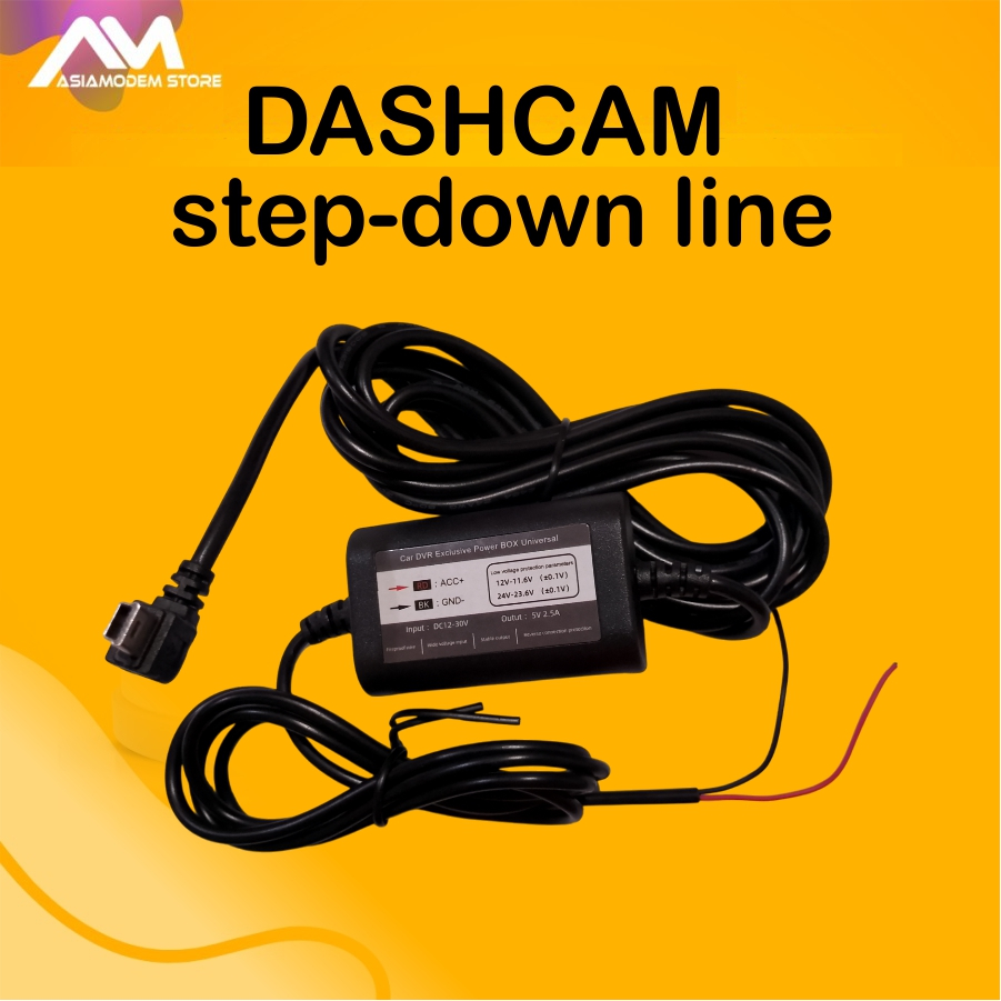 Jual Kabel Dashcam Step-down line Pemantauan Parkir 24 jam 12v to 5v ...