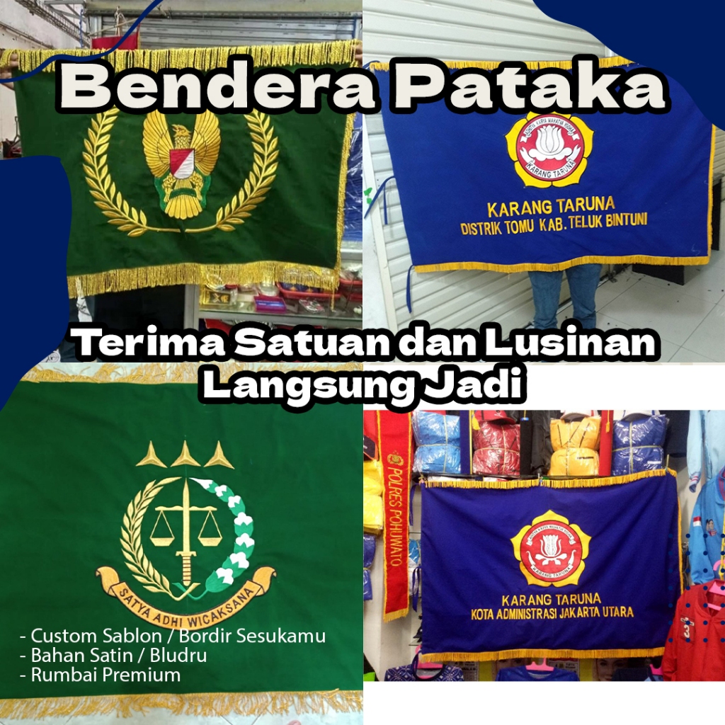 Jual Bendera Pataka Custom Sablon - Bendera Pataka Custom Bordir ...