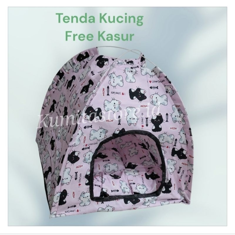Jual Tenda Kucing Free Kasur ukuran 45×45 bisa untuk kucing dewasa ...