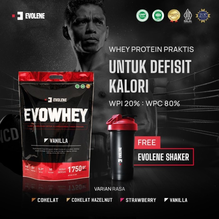 Jual Evolene - Evowhey Protein 50S/1750gr - Suplemen Fitness - Suplemen ...