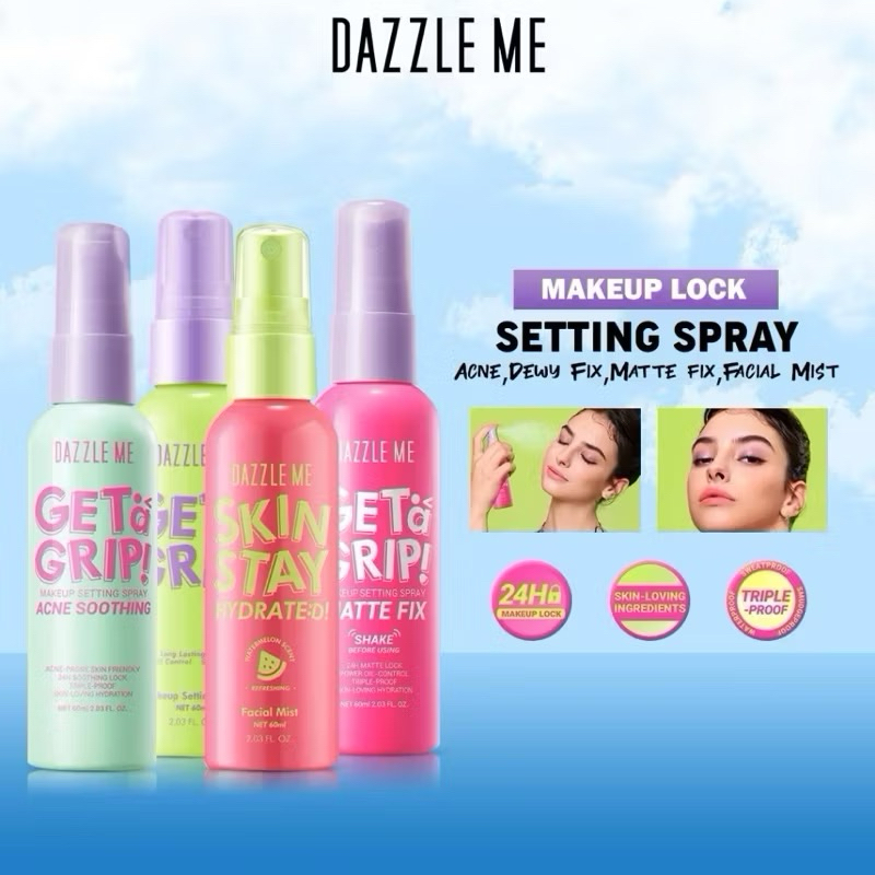 Jual READY!! DAZZLE ME SKIN | Matte | STAY HYDRATED - SETTING SPRAY GET ...