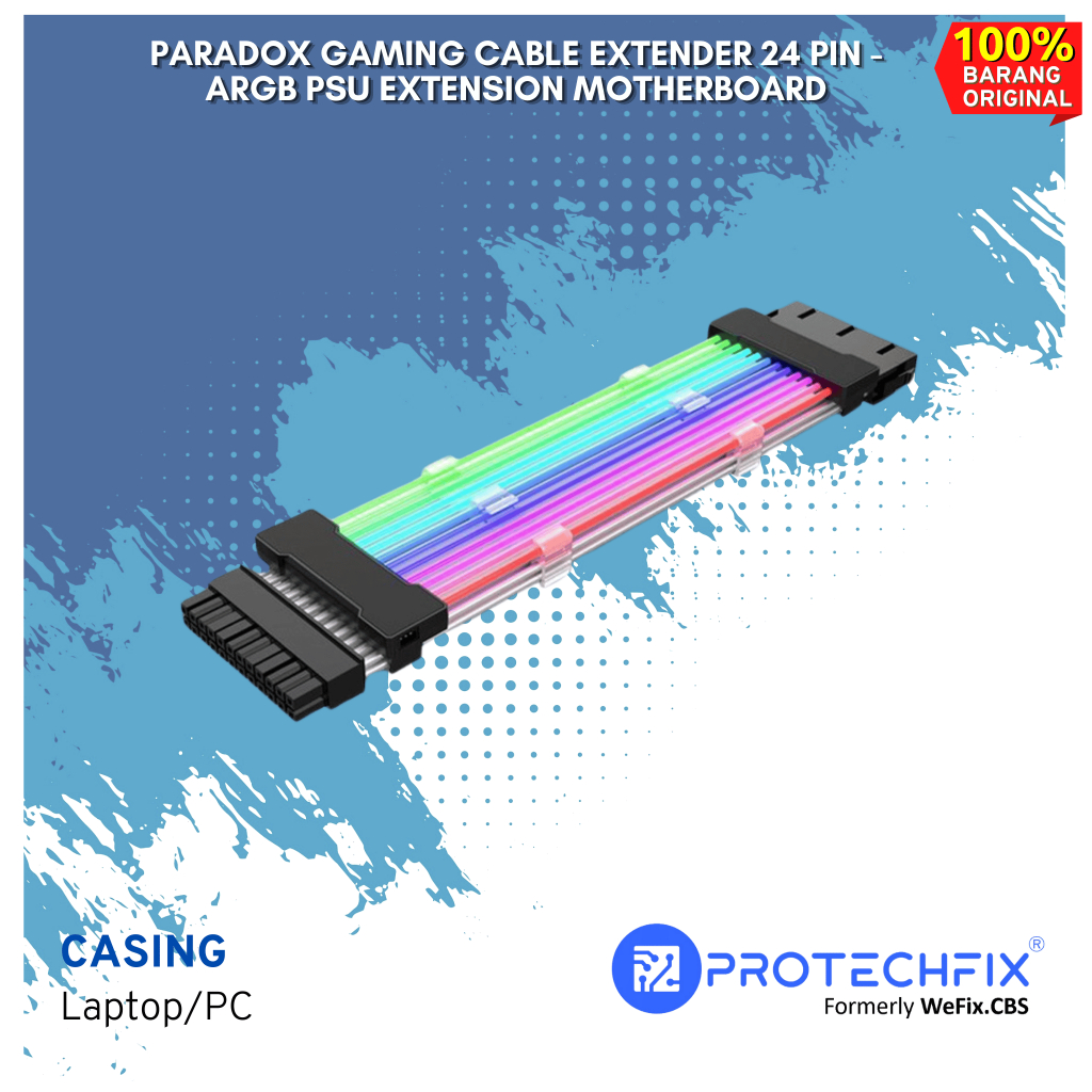 Jual Paradox Gaming Cable Extender 24 pin - ARGB PSU Extension ...