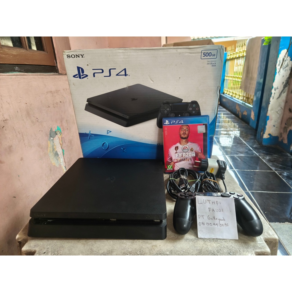 Jual PlayStation PS 4 PS4 Slim Black 500GB CUH 20xx Fullset 07 | Shopee Indonesia