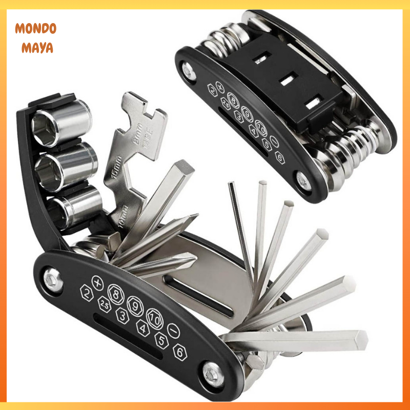 Jual Kunci Lipat Set 16 in 1 Kunci Sepeda Tools Obeng L Shock Ring Pas ...