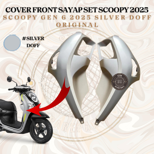 Jual Cover Front Sayap SET Kanan-Kiri Scoopy Gen 6 2025 Silver Doff ...