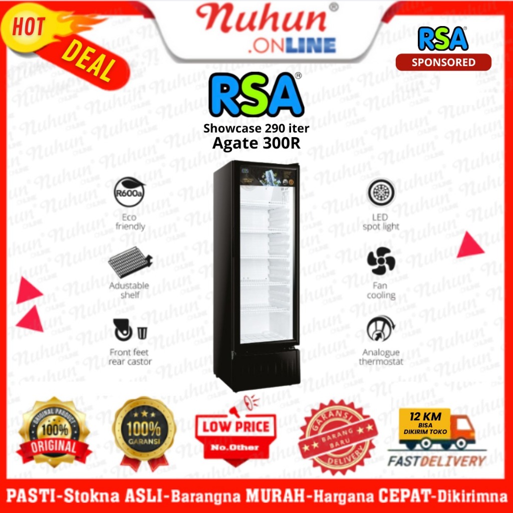 Jual RSA Showcase 1 Pintu AGATE 300R 290 Liter | Shopee Indonesia