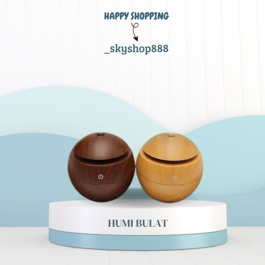Jual Humidifier Diffuser Ultrasonic Aroma Terapi Desain Kayu 130ML ...