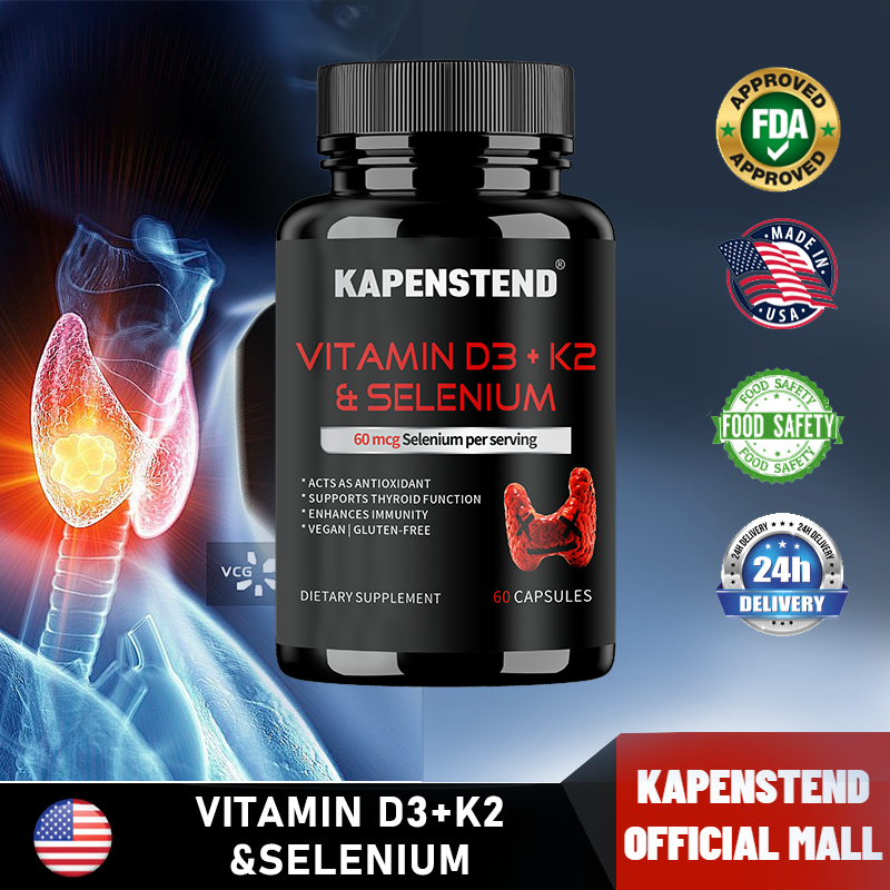 Jual Kombinasi Vitamin D3 + K2 + Selenium KAPENSTEND, dibuat di AS ...