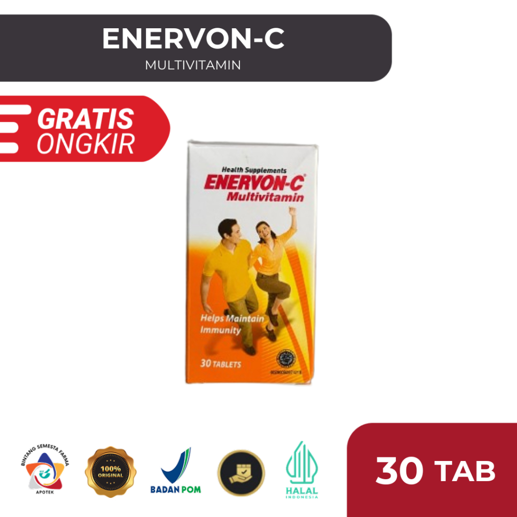Jual Enervon-C Vitamin C dan B Complex Suplement Daya Tahan Tubuh Isi ...