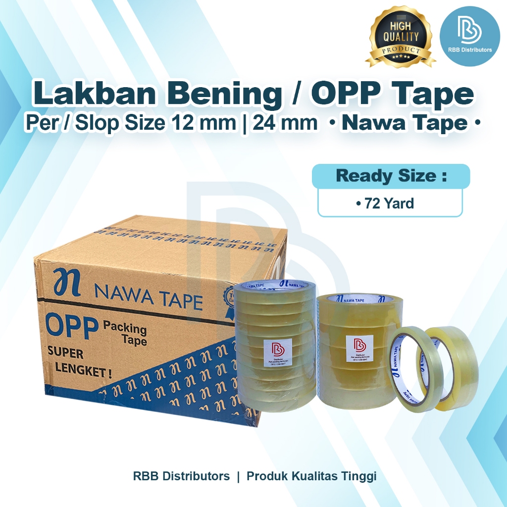 Jual Isolasi Bening / Solasi Bening 1 inch 12 mm 24 mm 1 Dus isi 288 ...