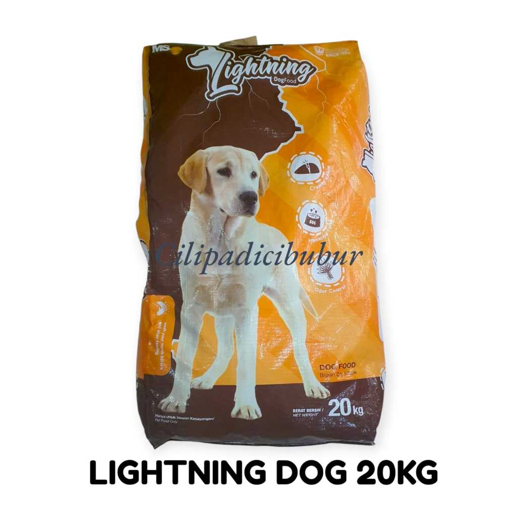 Jual Lightning Dog Food 20kg Makanan Anjing Dry Food Lightning Dog 20kg ...