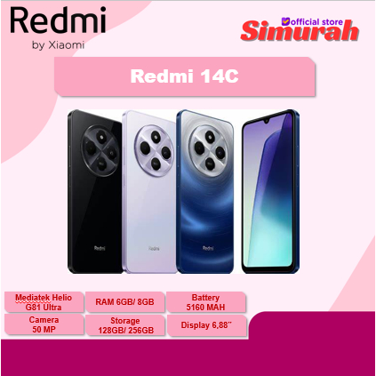 Jual XIAOMI REDMI 14C 8GB 256GB (BOX CHA) Garansi resmi | Shopee Indonesia