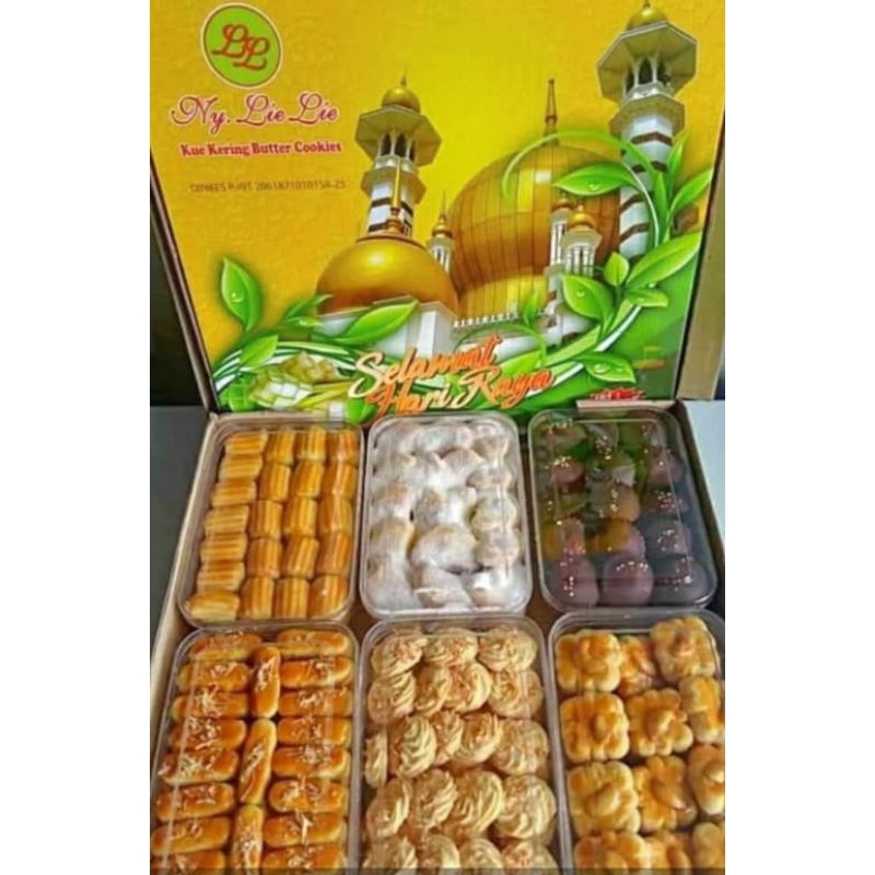 Jual Kue Kering Lebaran Isi 6 Merek Ny. Lie Lie | Shopee Indonesia