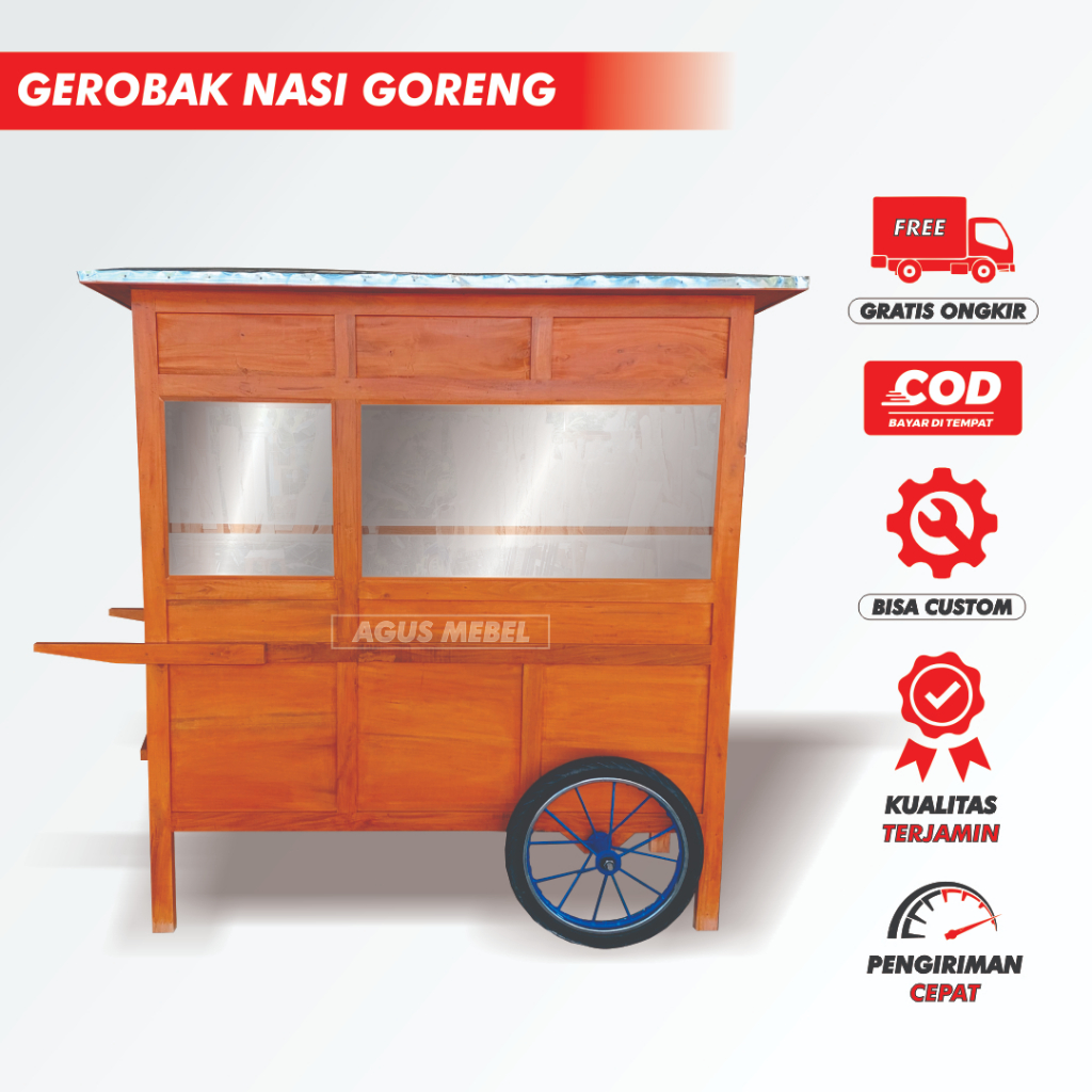 Jual GEROBAK NASI GORENG FULL KACA [TERMURAH] | Shopee Indonesia