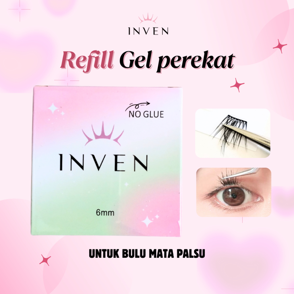 Jual INVEN REFILL STRIP GEL PEREKAT BULU MATA PALSU 6MM 7MM | Shopee ...