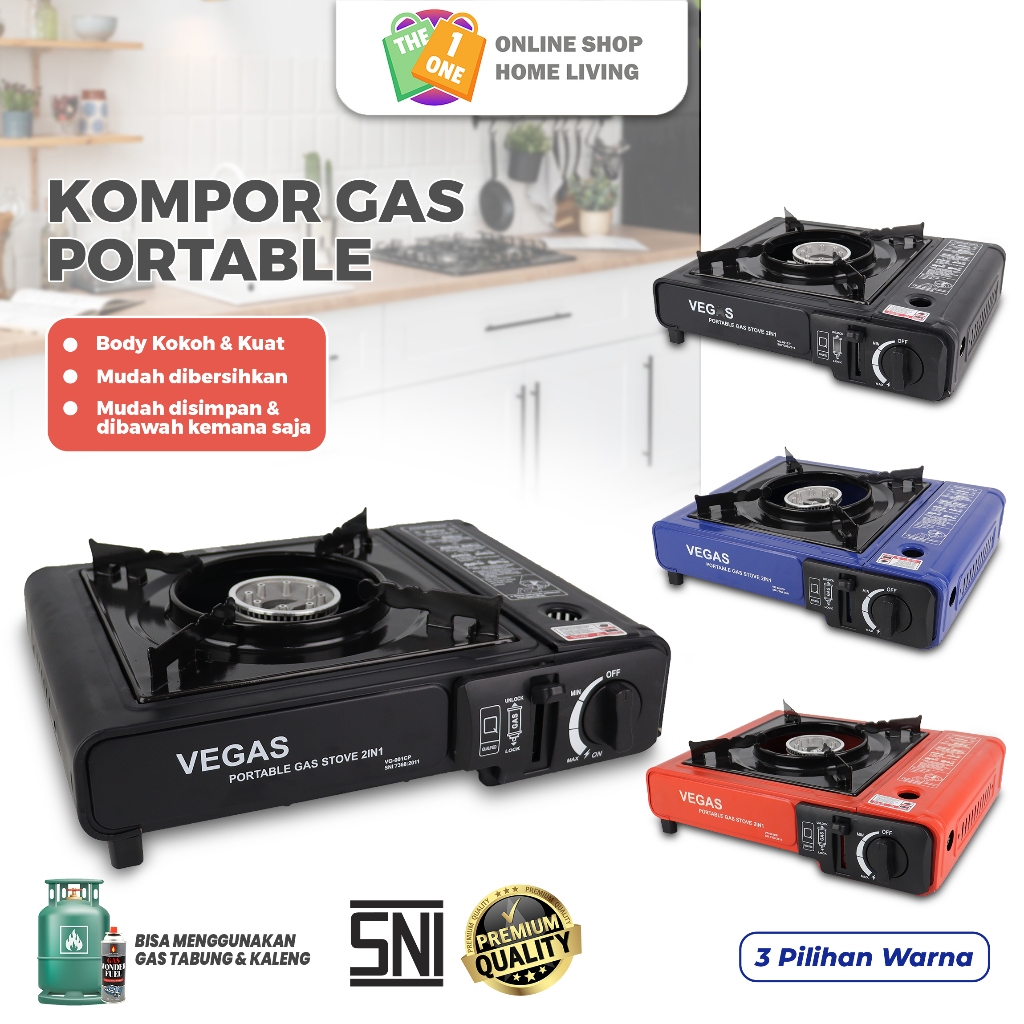 Jual Kompor Gas 1 Tungku Portable Camping 2in1 Kaleng Dan Gas LPG ...
