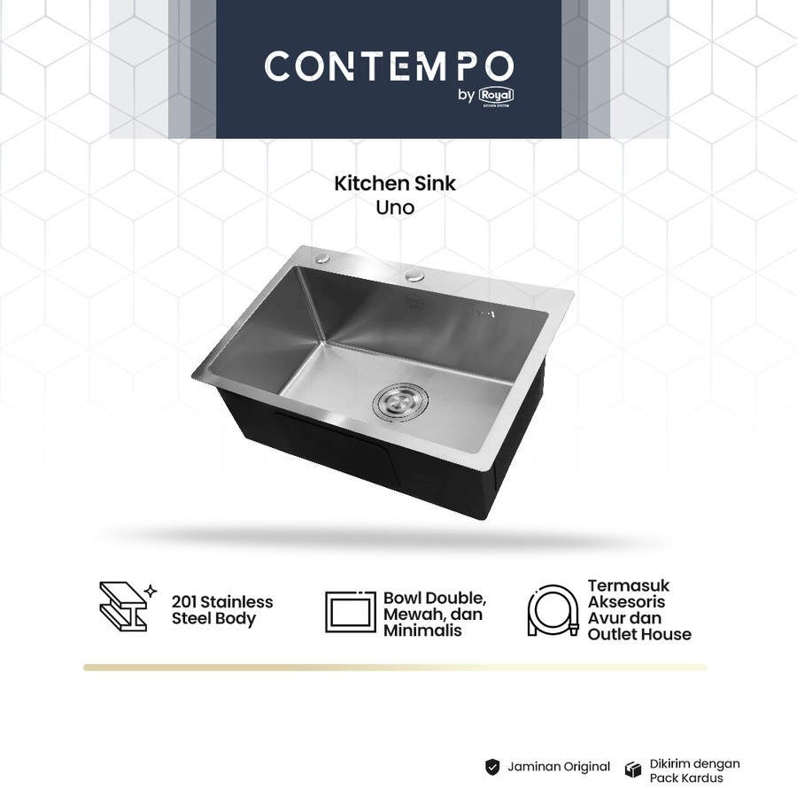 Jual Royal Kitchen Sink Contempo Uno | Bak Cuci Piring Stainless ...